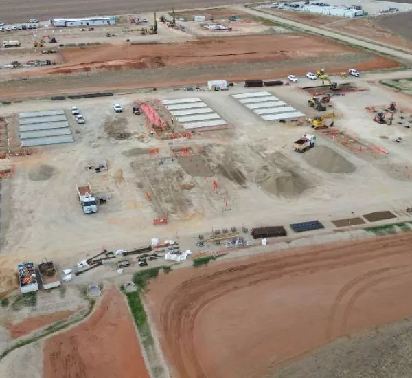 a photo of KESS under construction